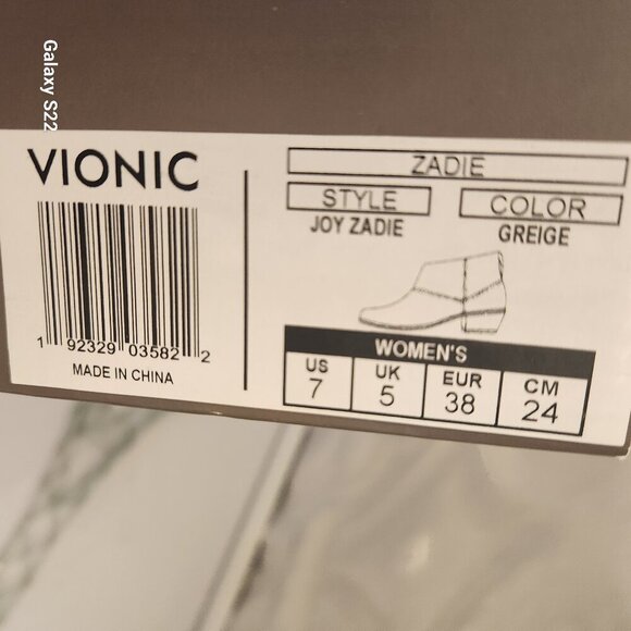 Vionic | Shoes | Vionic Joy Zadie Gray Suede Zipup Heeled Ankle Booties ...